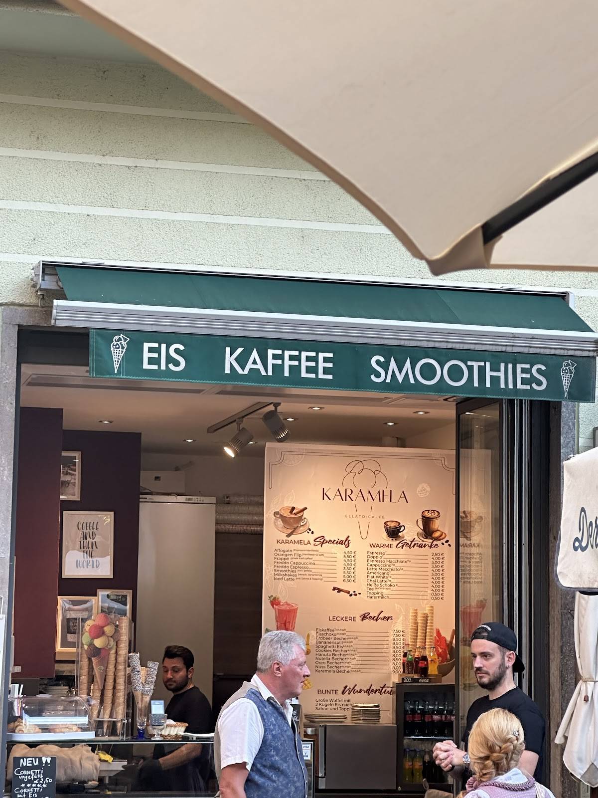 Speisekarte von KARAMELA Gelato - Caffé cafe, München