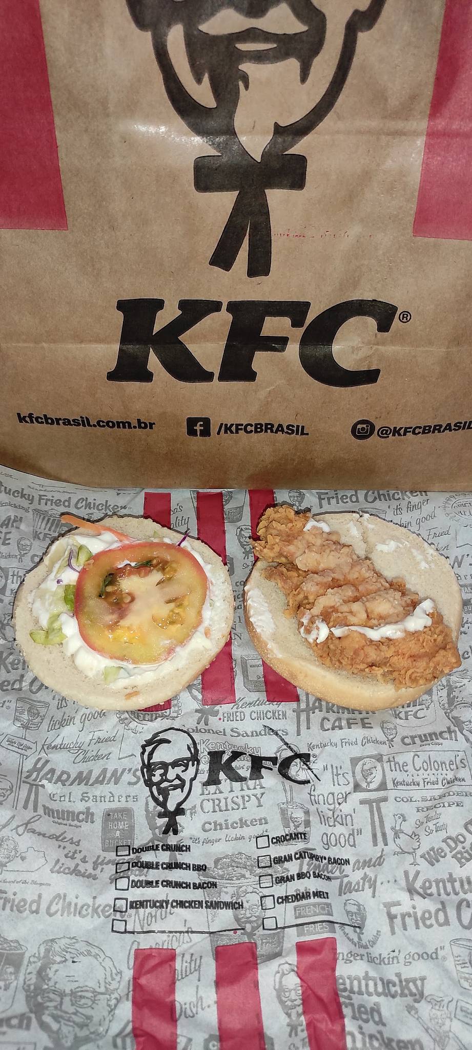 Menu em KFC restaurante, Uberlândia, 1331 - Loja 233 - Piso 1