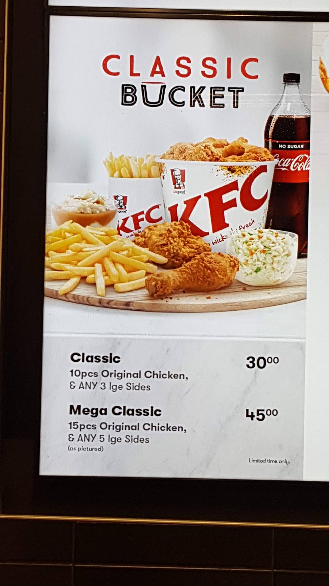 Carta del restaurante KFC Eastgate, Christchurch, Buckleys Rd and