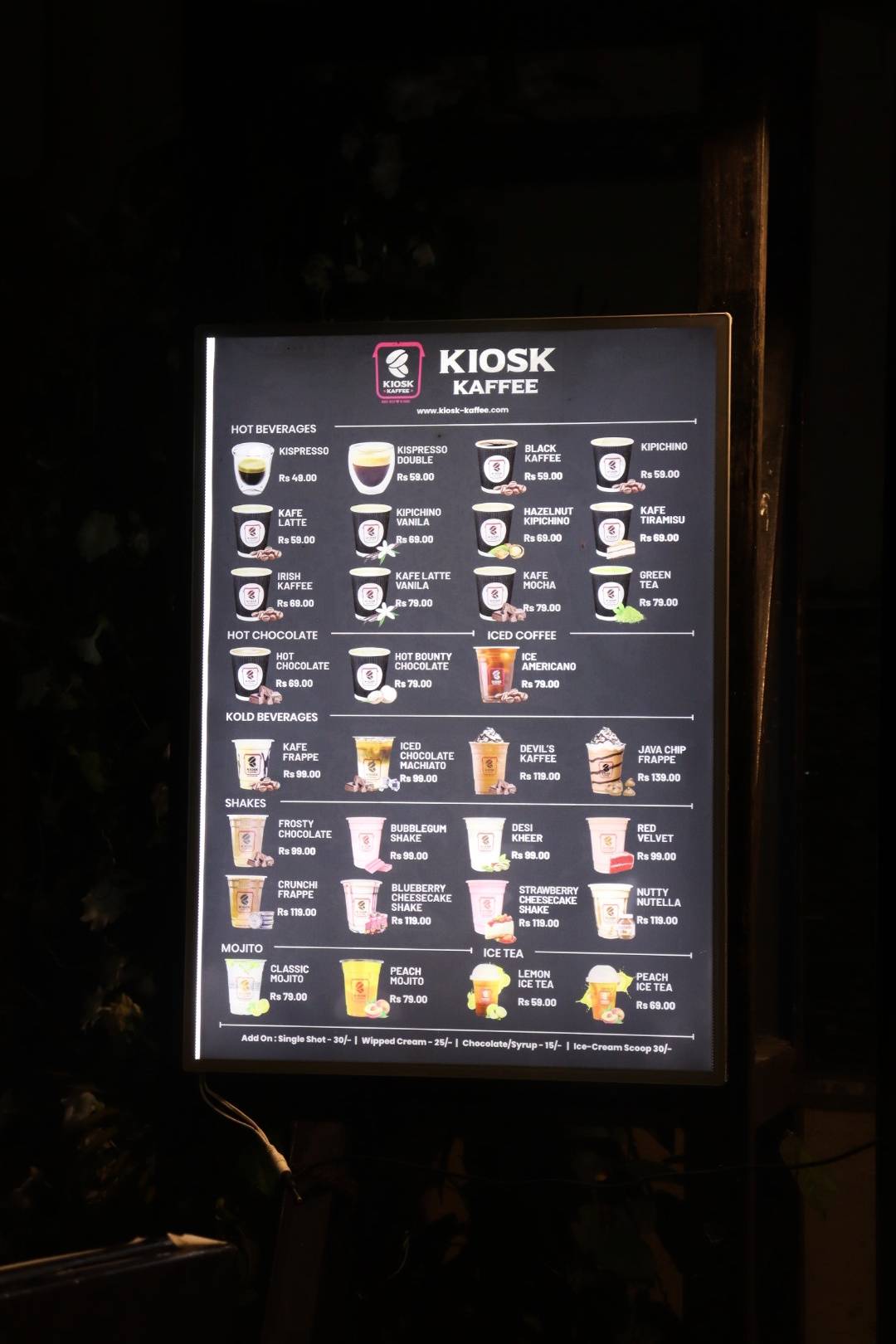 Menu at KIOSK KAFFEE, Pune, 06/3A Hotel Sahara Compound