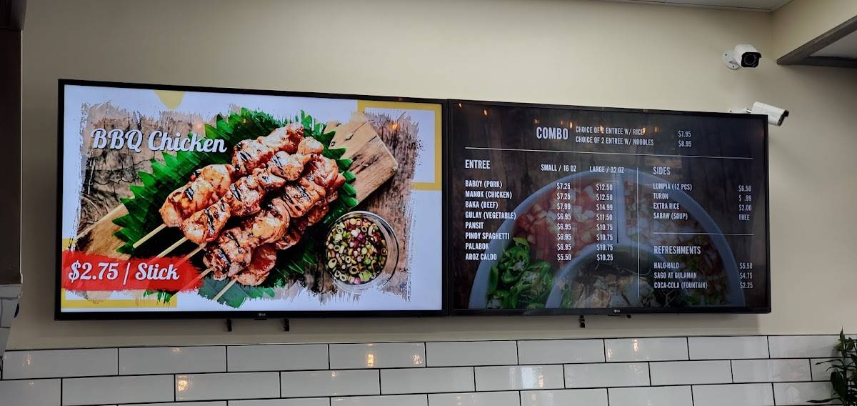 Menu at Kababayan Filipino Kitchen restaurant, Dale City