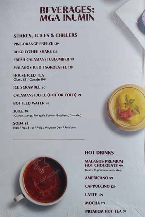 Menu at Max’s Kabisera restaurant, Taguig, 716 Bonifacio High Street