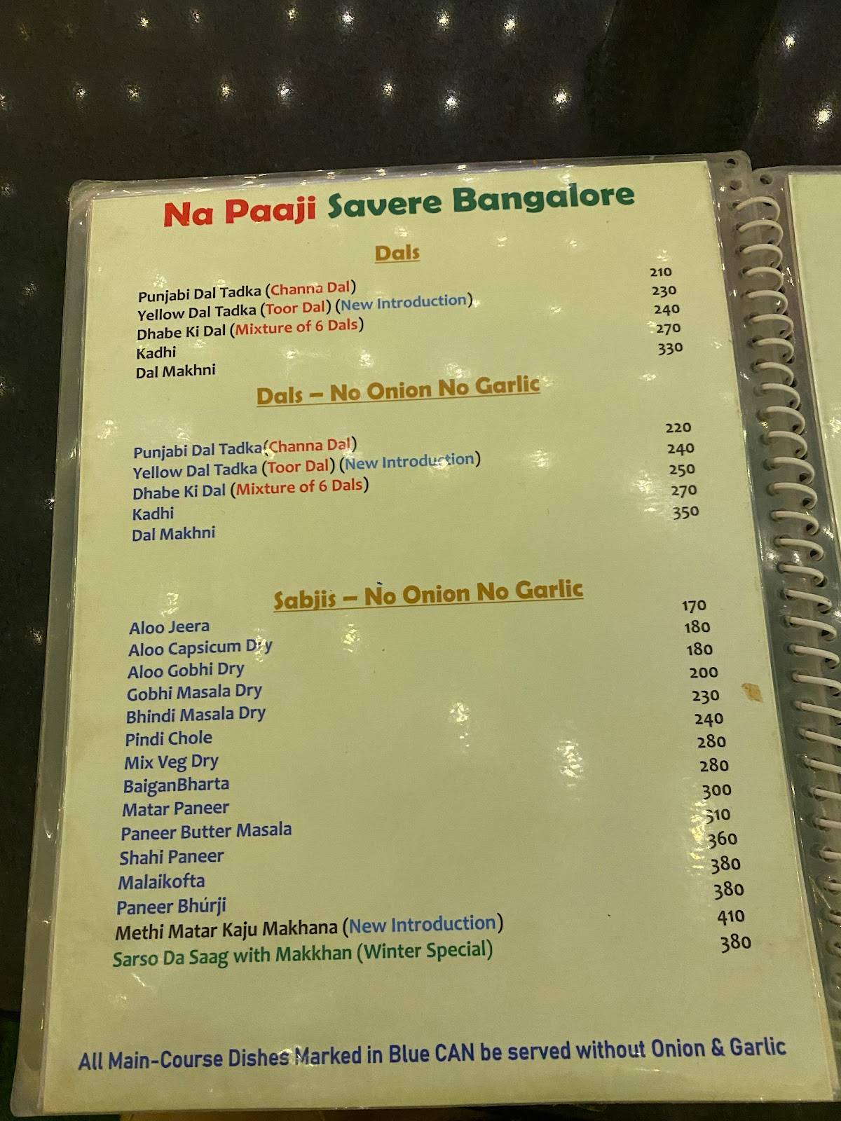 Menu at Kapoor's Cafe - HSR Branch, Bengaluru, WM42+62M