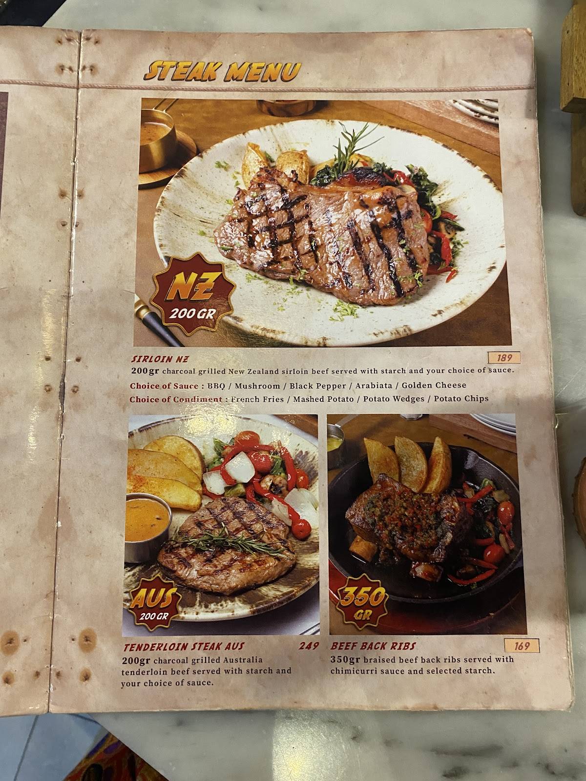Menu at Karnivor Kota Kasablanka restaurant, South Jakarta, Jl. Raya ...
