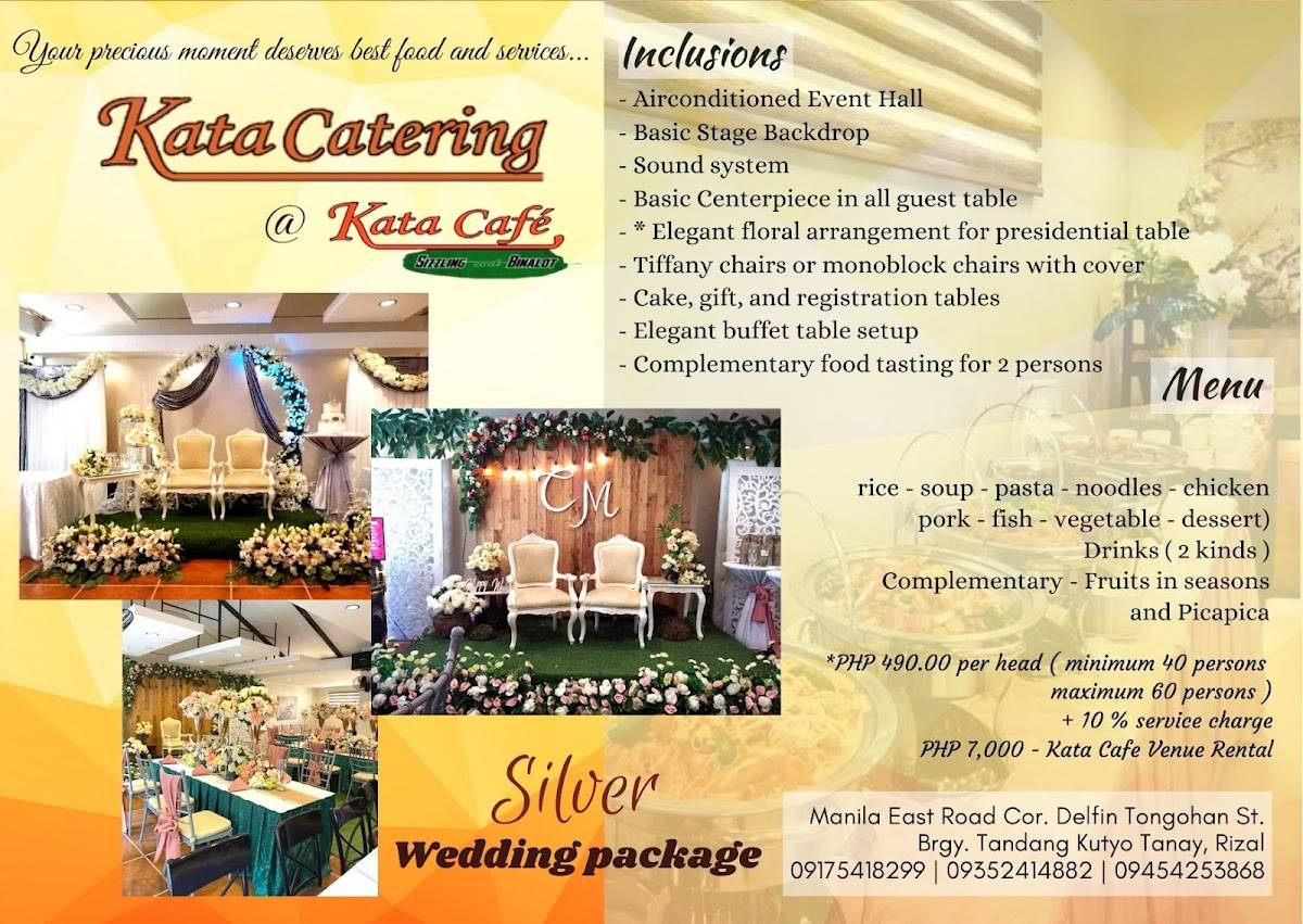 Menu at Kata Cafe', Tanay