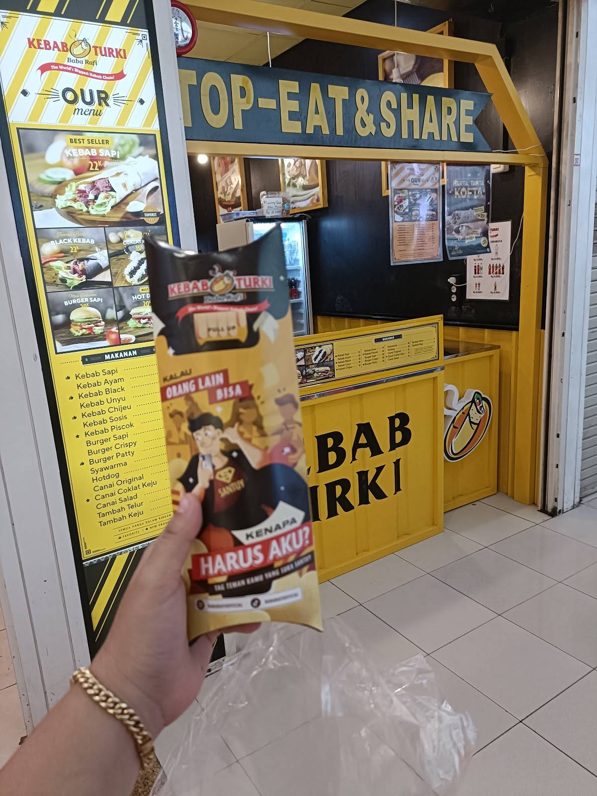 Carta de Kebab Turki Baba Rafi Royal Plaza, Surabaya