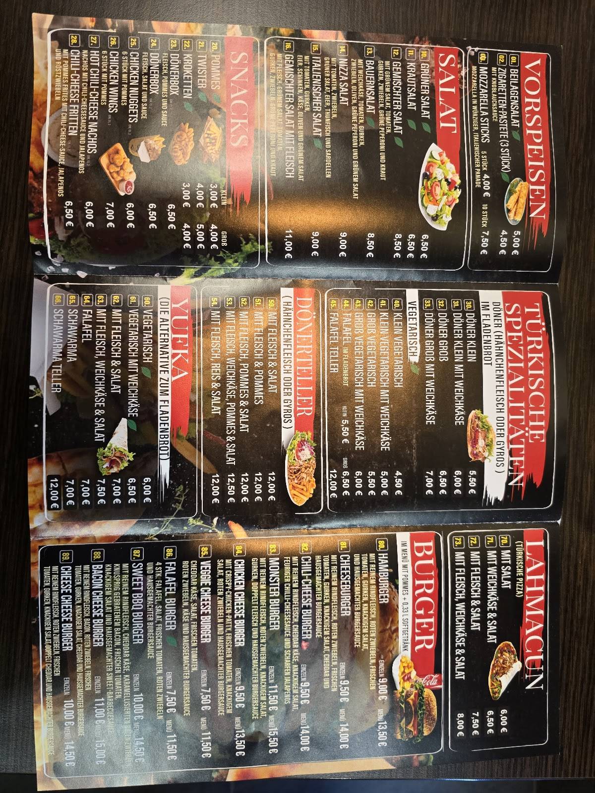 Speisekarte von Kebab- & Burger-Haus restaurant, Merchweiler