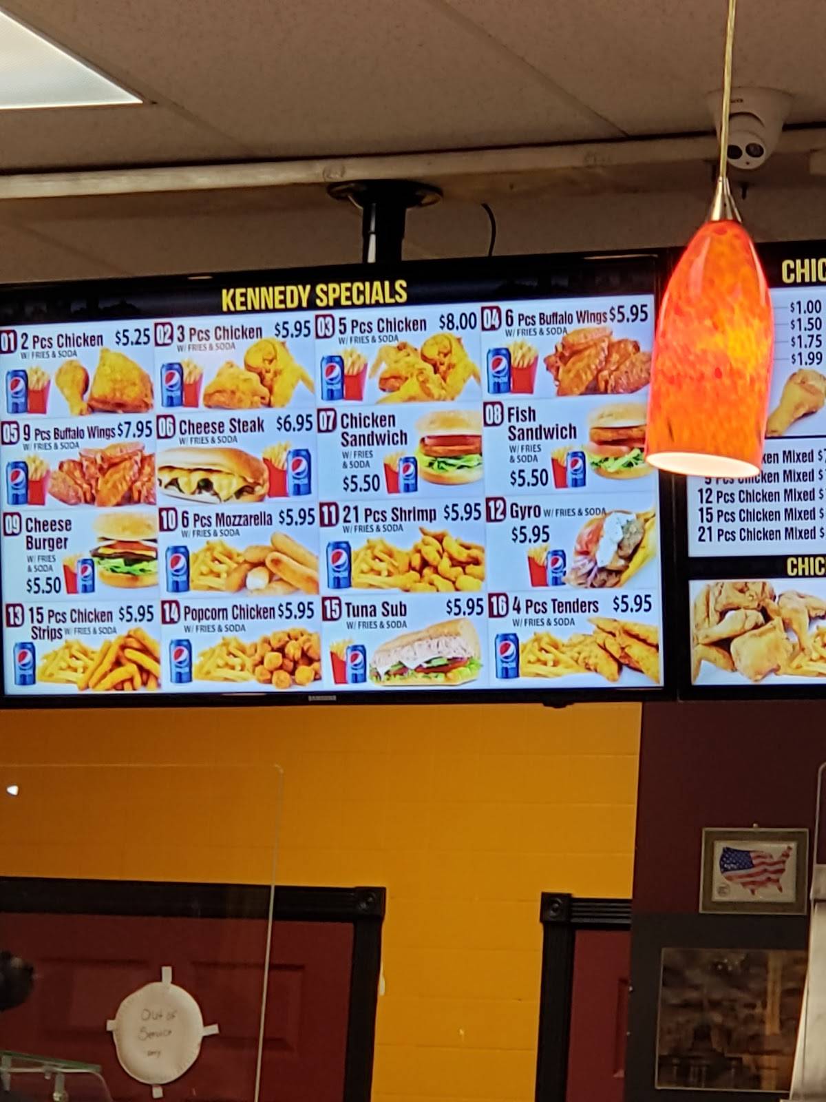 Menu at Kennedy Fried Chicken - Sunny’s restaurant, Holyoke