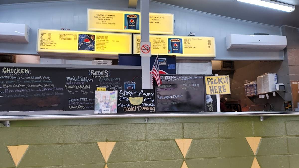 Menu at Kenney's restaurant, Lexington