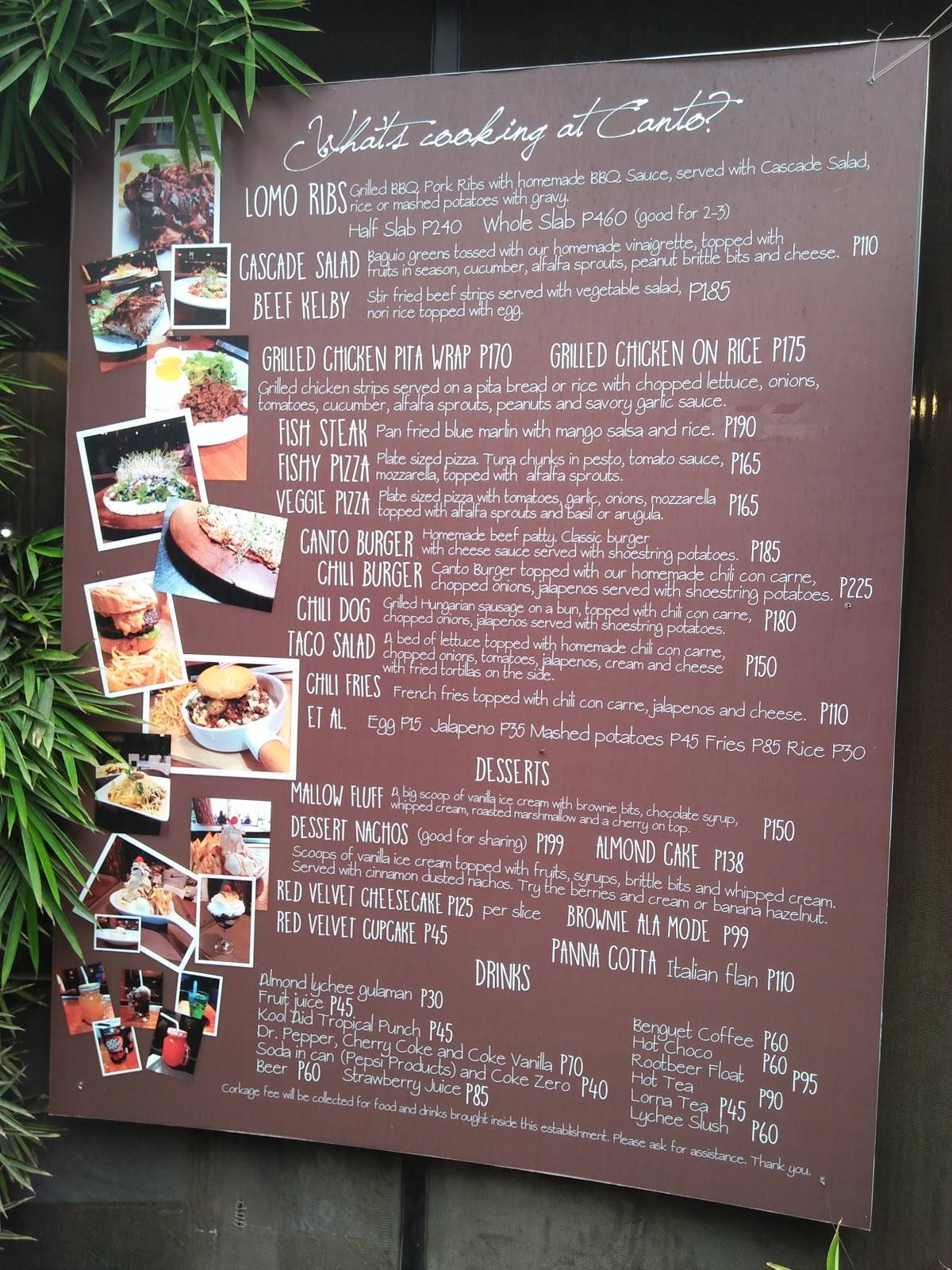 Menu at Ketchup Food Community restaurant, Baguio