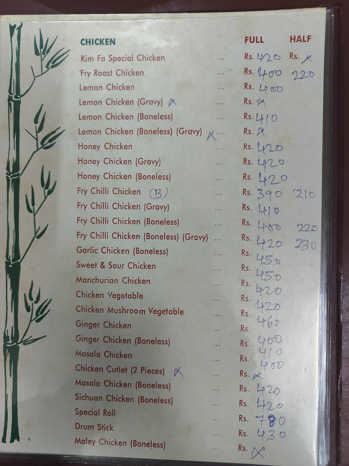 Menu at Kim Fa Restaurant, Kolkata, 41