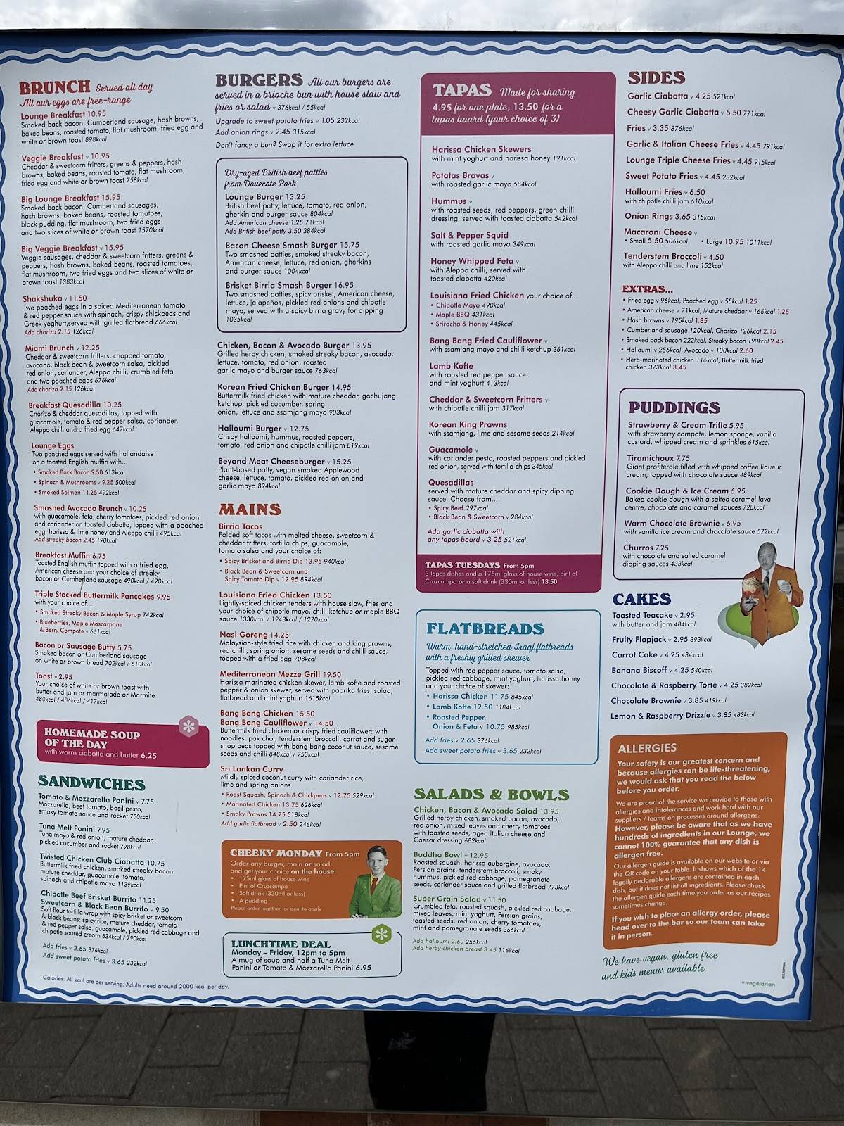 Menu at Kino Lounge pub & bar, Kettering
