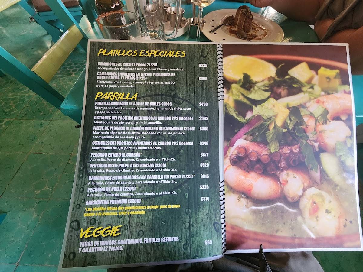 Carta del restaurante Kiosco Verde Marisquería, Cancún, Av. Lopez ...
