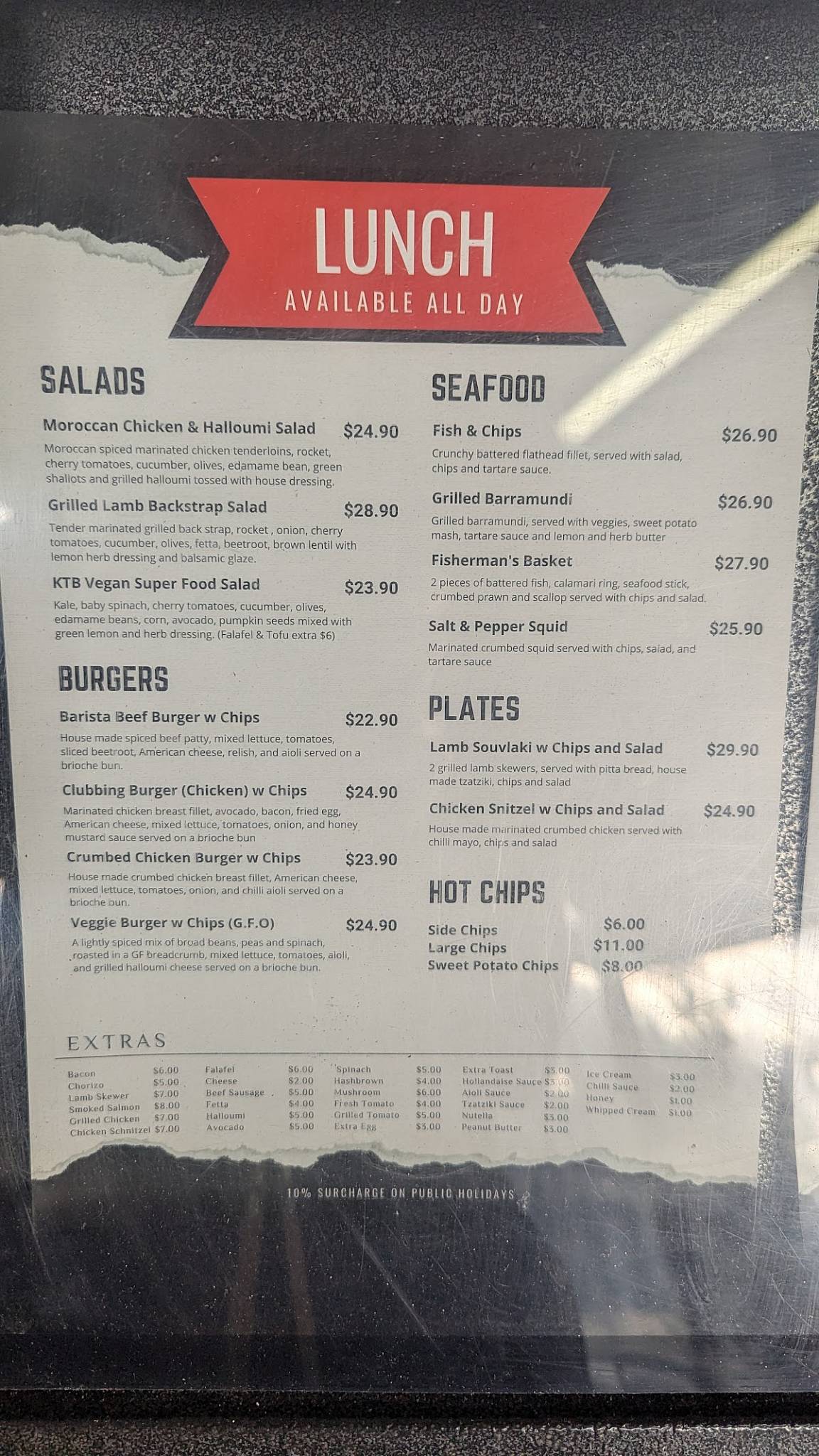 Menu at Kiss The Barista Cafe, Sandringham