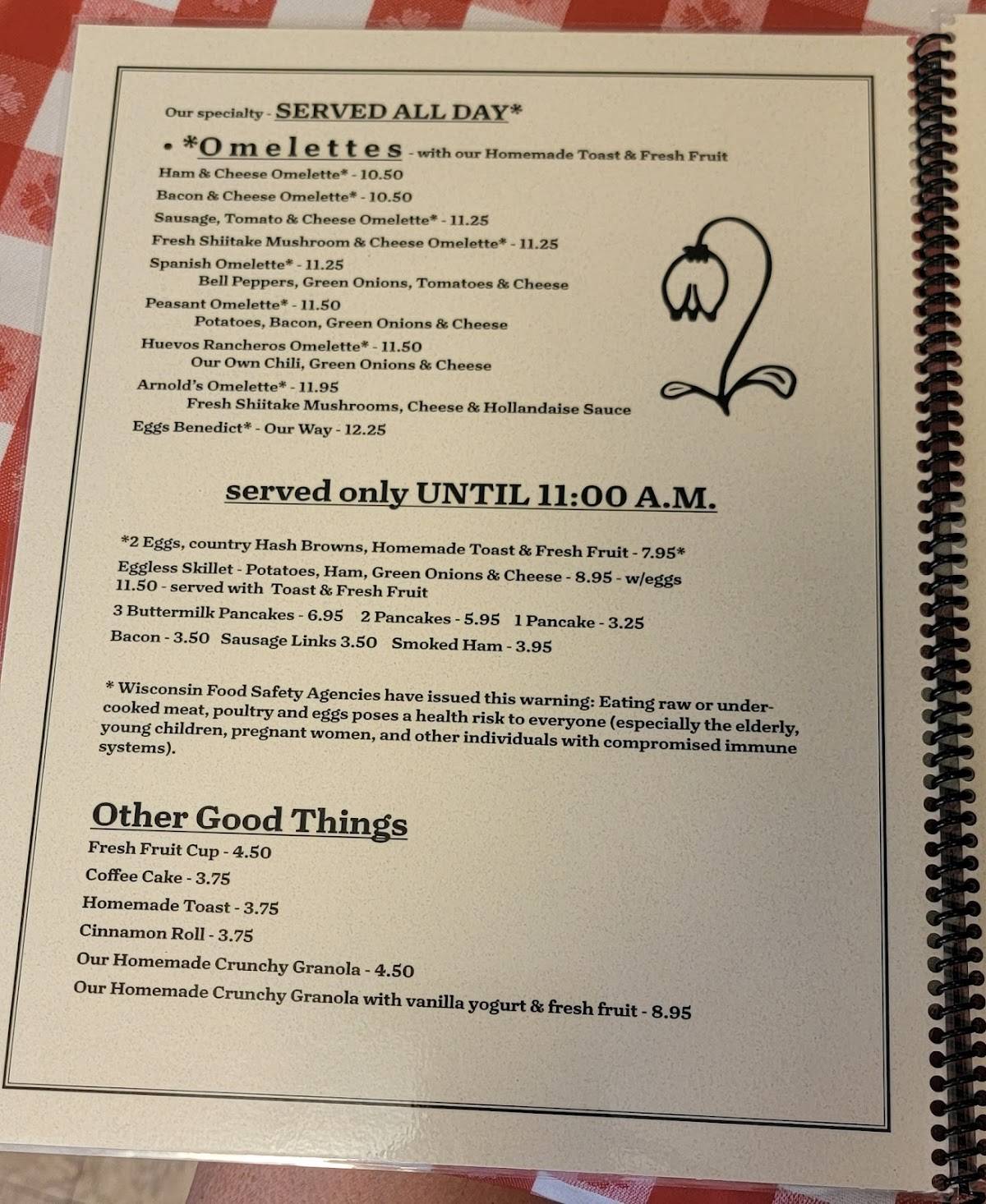 Menu at Kitchen Table restaurant, Marshfield