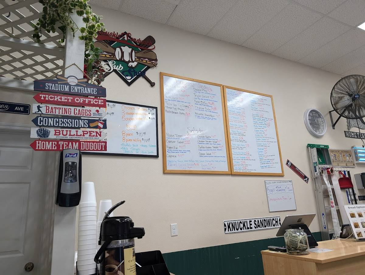 Menu at Knuckle Sandwich Sub Shop fast food, Bunnell
