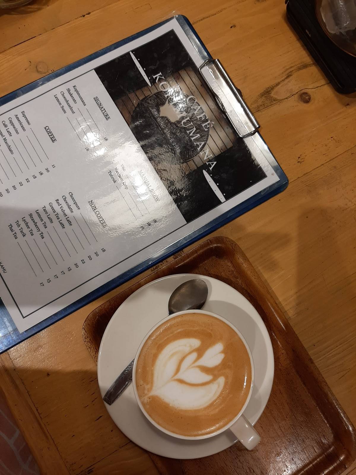 Menu at Kopimumana Coffee Shop., Tangerang