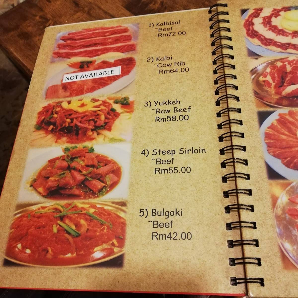 Menu at Bintulu Korean Restaurant Sdn Bhd, Kota Kinabalu