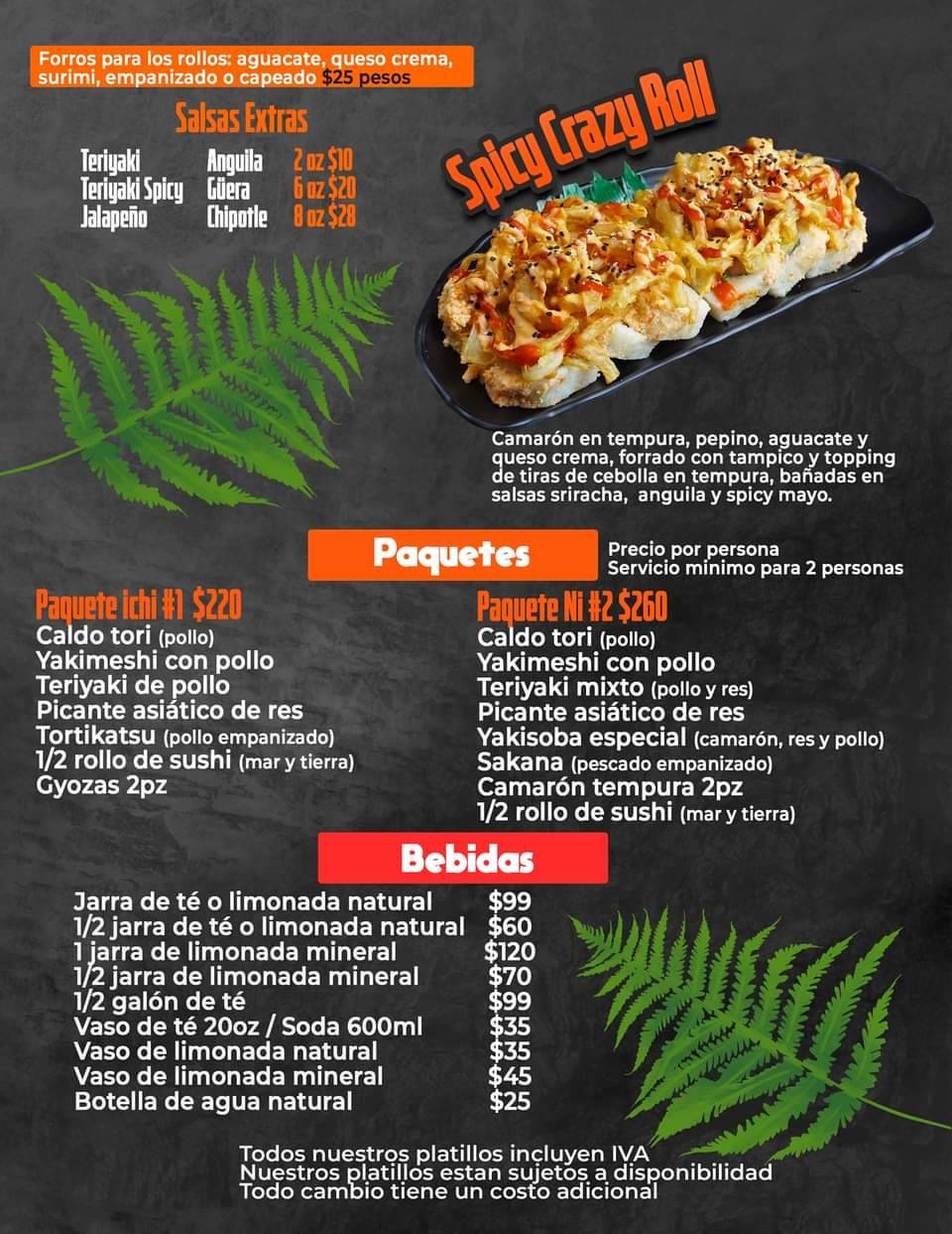 Carta del restaurante Kotori - Aviacion (Cuauhtémoc), Mexicali, Calz ...