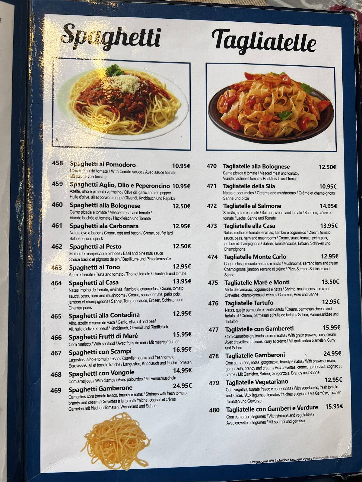 Menu em L’ CARPACCIO restaurante, Lisboa