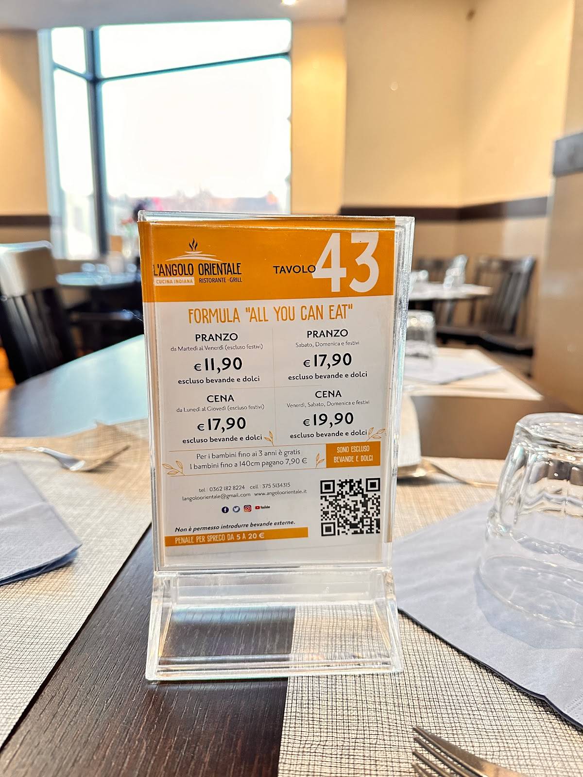 Menu da L'Angolo Orientale - (Halal) Indian/Pakistani - (ALL YOU CAN ...
