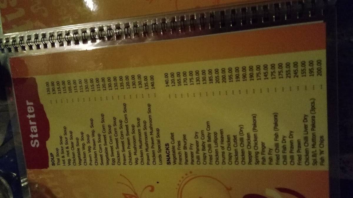 Menu at LORDS RESTAURANT, Kolkata, JC3F+9RQ