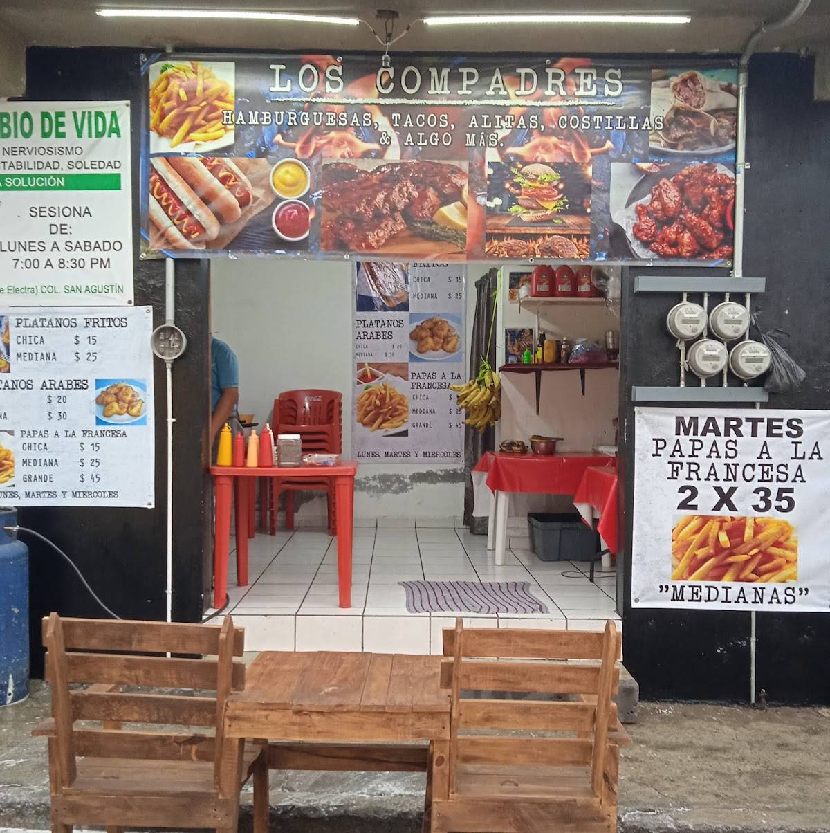 Carta del restaurante "LOS COMPADRES" SAN AGUSTÍN, Ciudad del México