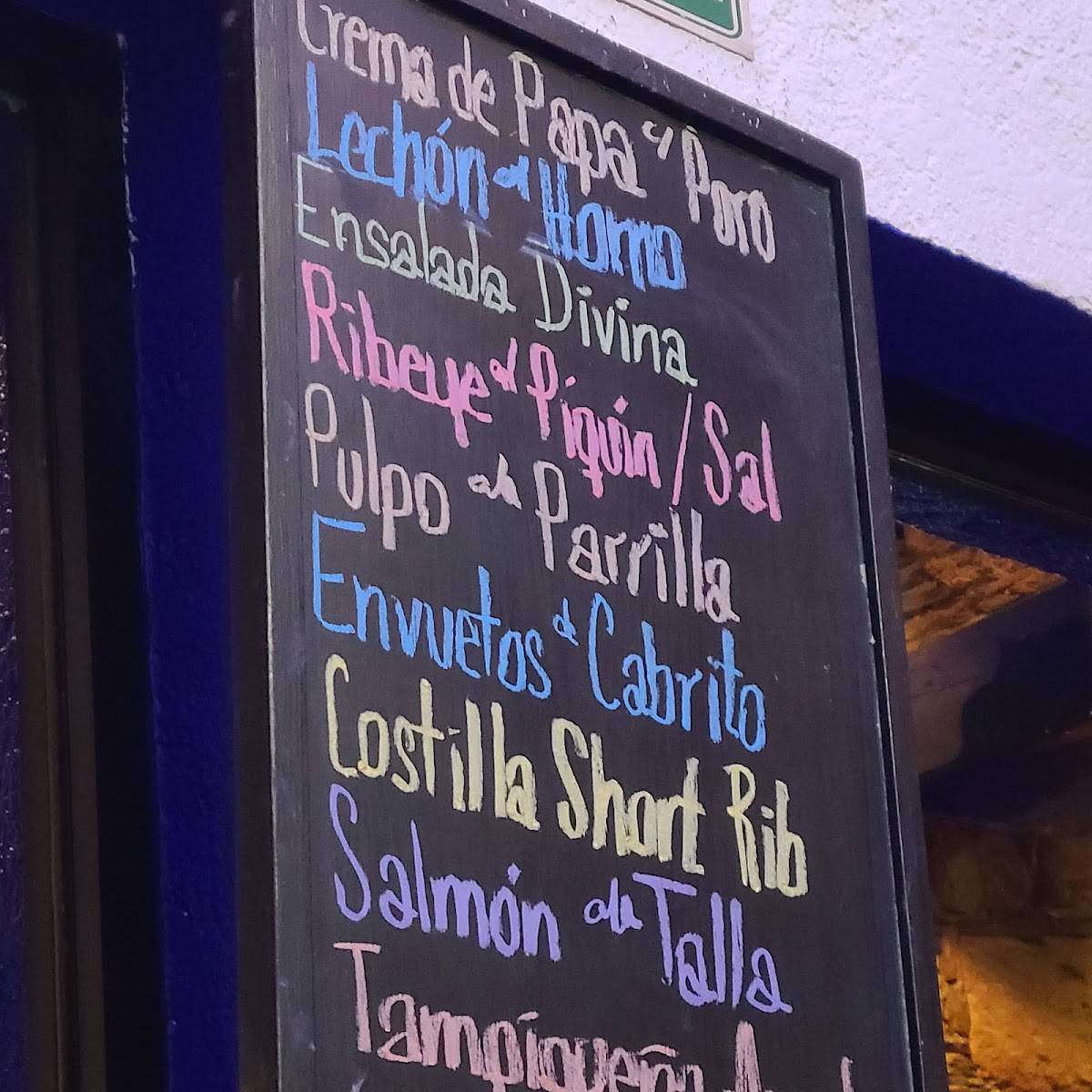 Menu at La Divina restaurant, Monterrey, C. Diego de Montemayor 507 Sur