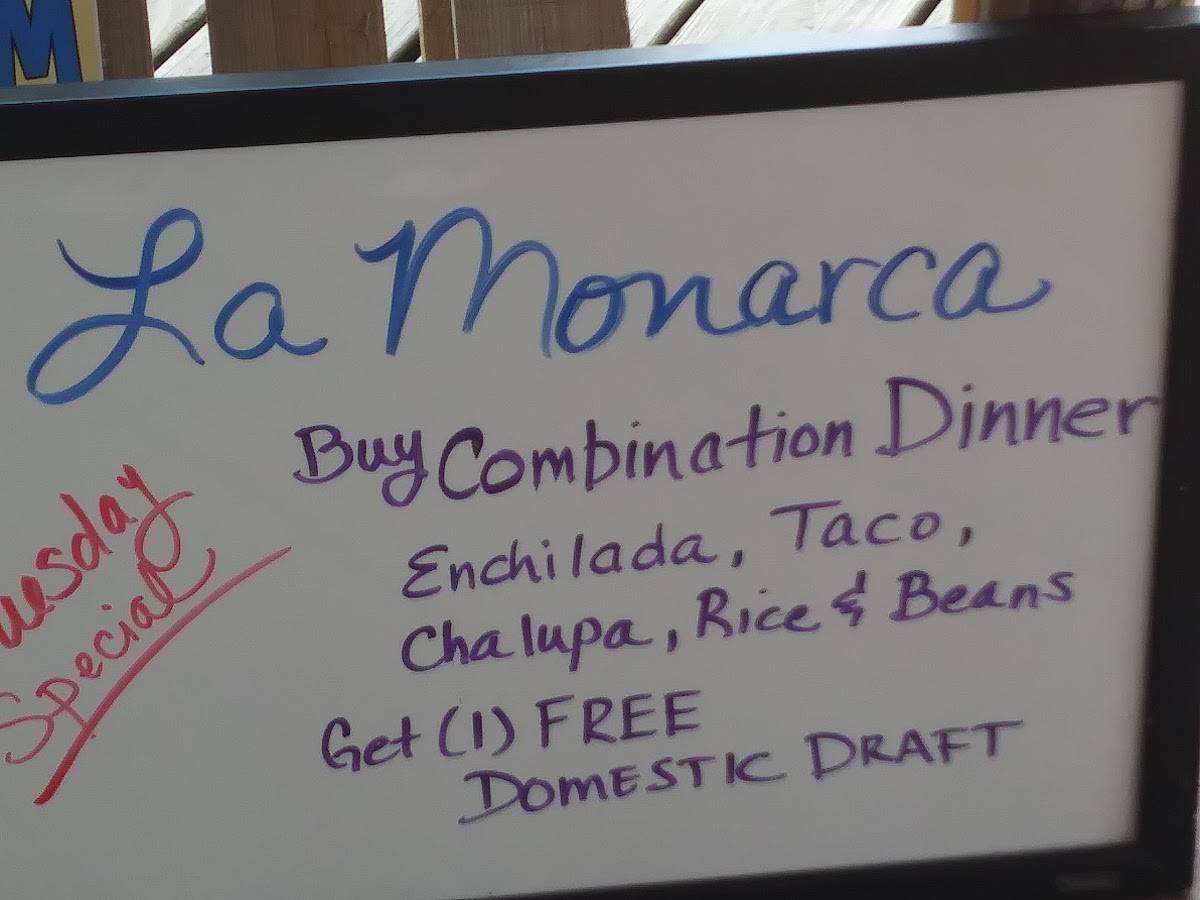 Menu at La Monarca restaurant, Austin, TX-304