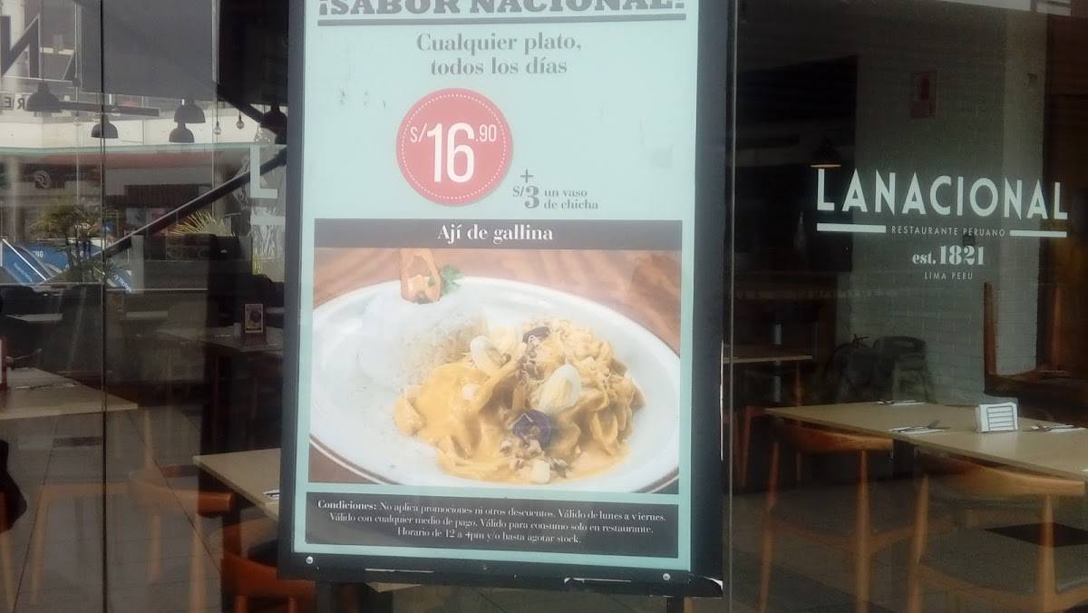 Carta del restaurante La Nacional Megaplaza, Independencia, Av. Alfredo ...