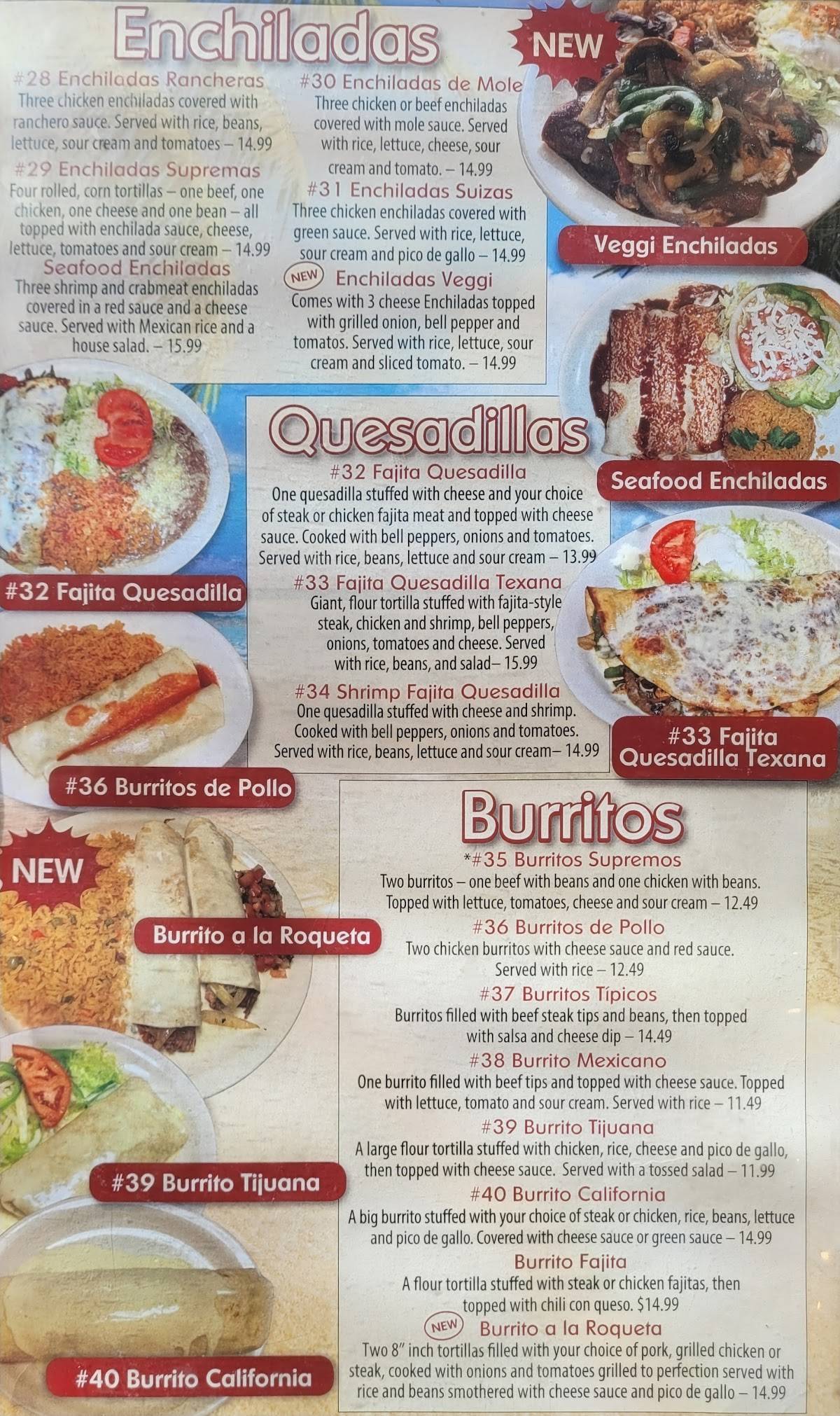 Menu at La Palma Mexican Restaurant - Urbana, Urbana