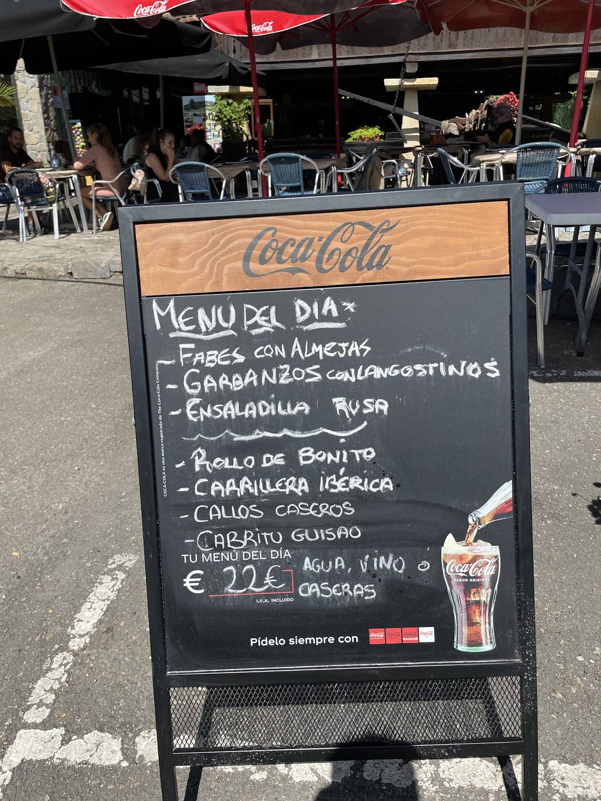 Carta del restaurante La Panera del Foyu, Colunga
