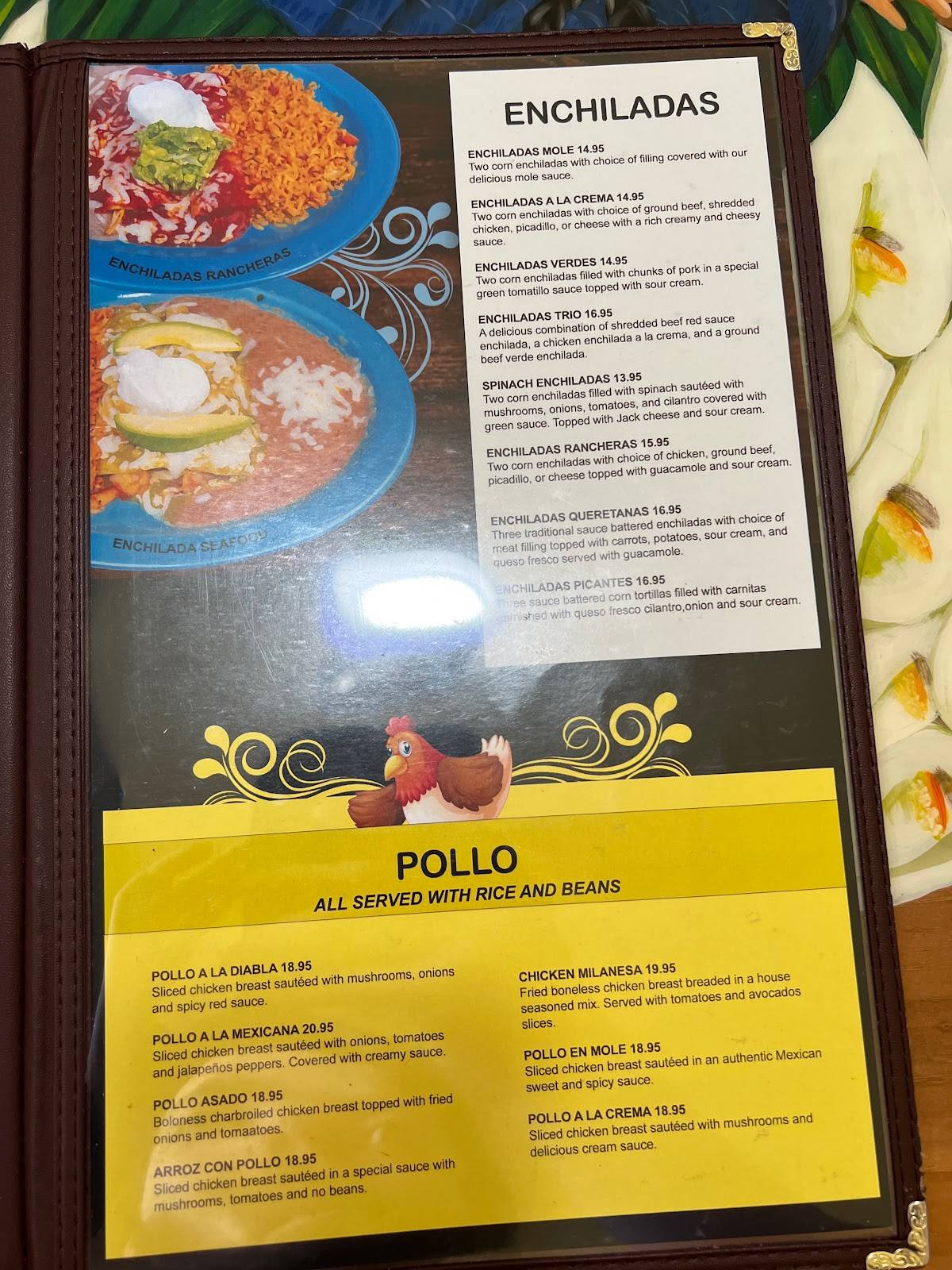 Menu at La Roca restaurant, Albany