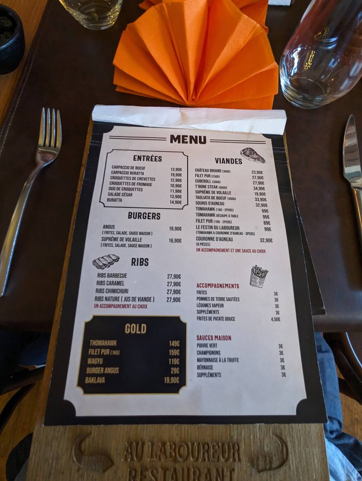 Menu au La Ruche Steak & Ribs - Saint-Gilles, Saint-Gilles, Bd Jamar 1B