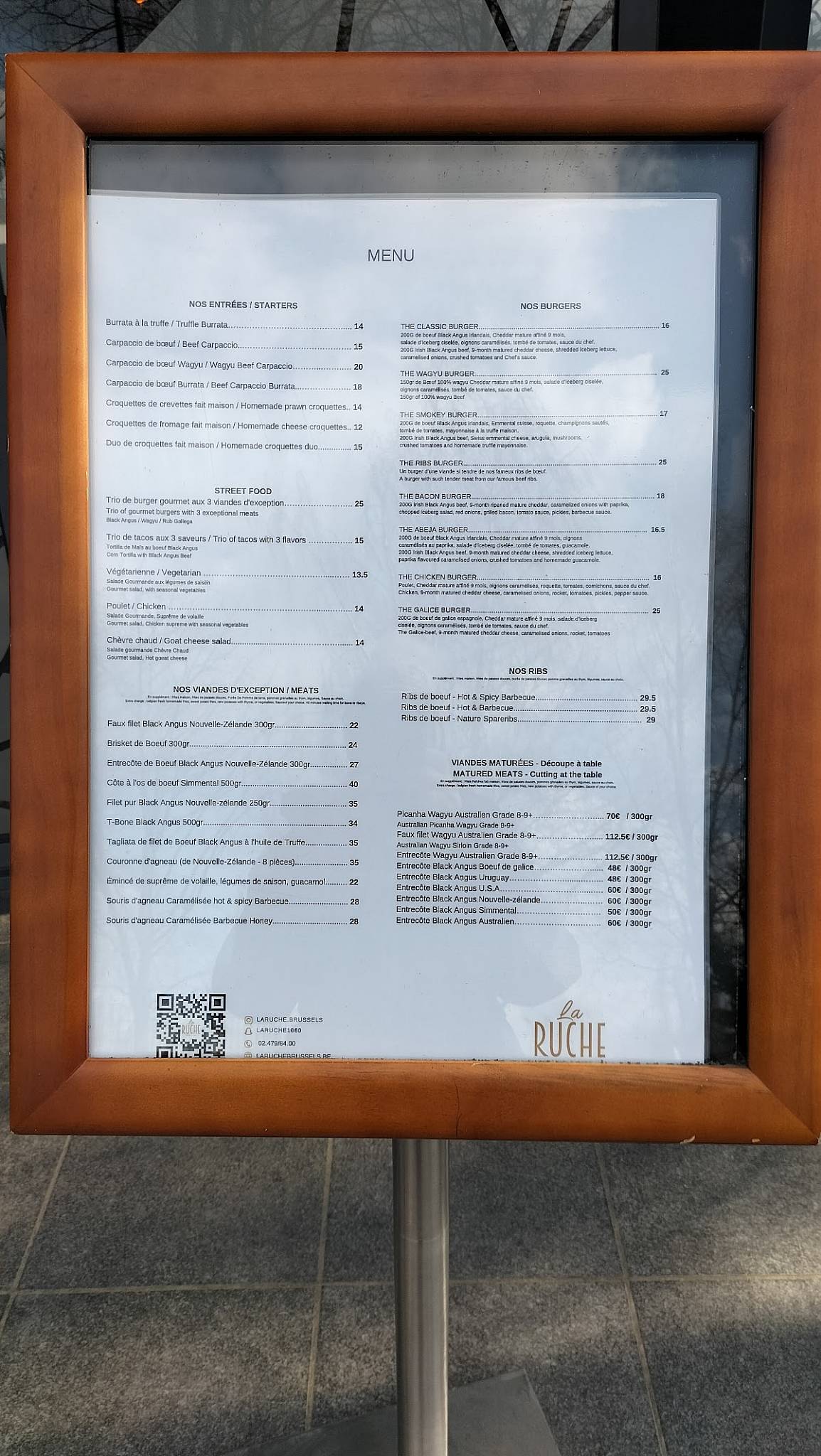 Menu au La Ruche Steak & Ribs - Saint-Gilles, Saint-Gilles, Bd Jamar 1B