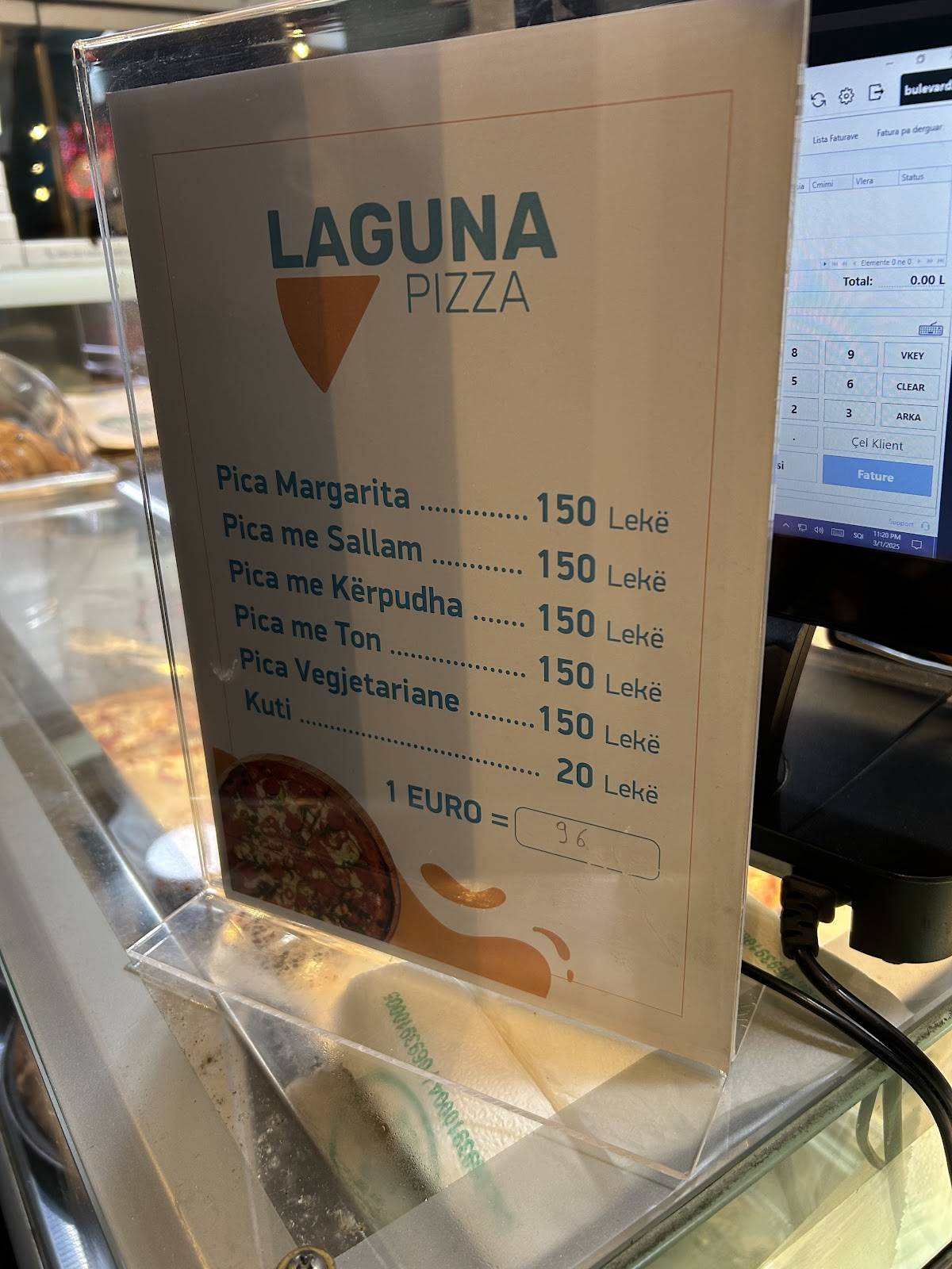 Menu at Laguna Pizza & Ice Cream restaurant, Tirana, Bajram Curri Blvd