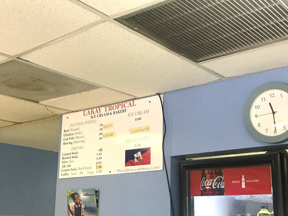 Menu at Lakay Tropical Ice Cream, Miami