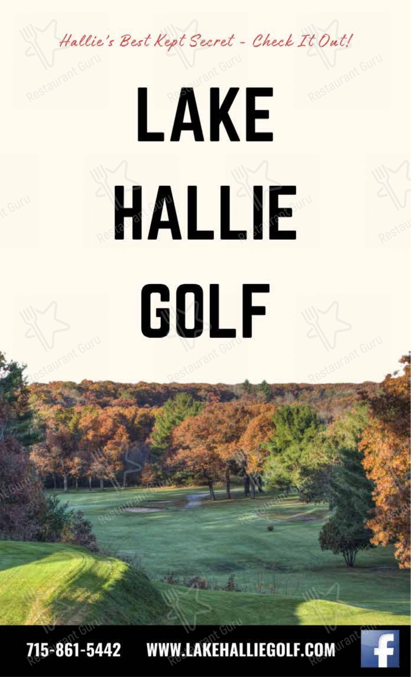 Menu at Lake Hallie Golf Course / Bar & Restaurant, Chippewa Falls ...