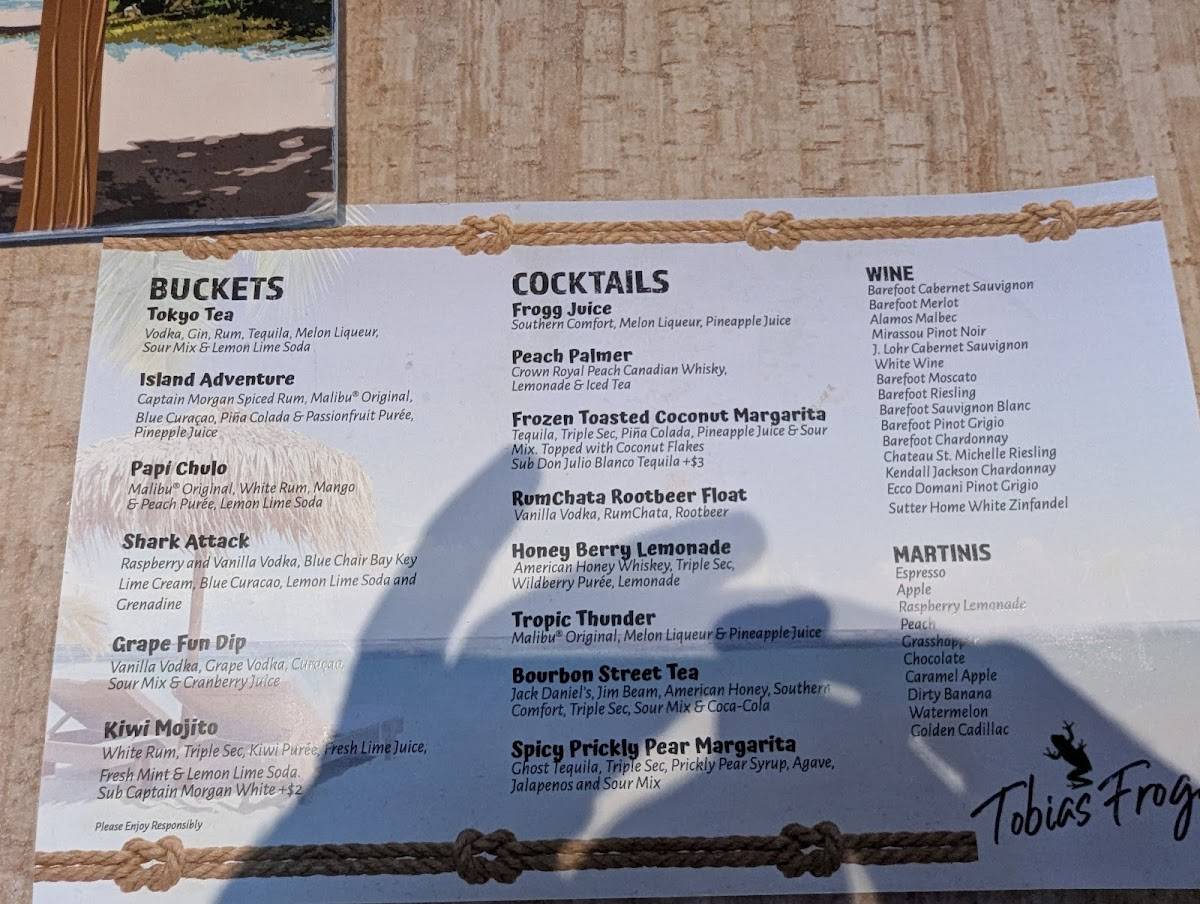 Menu at Tobias Frogg Lancaster pub & bar, Lancaster
