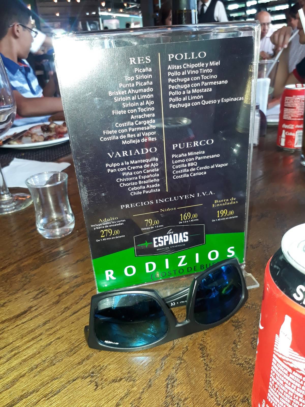 Carta de Las Espadas - Brazilian Steakhouse, Aguascalientes