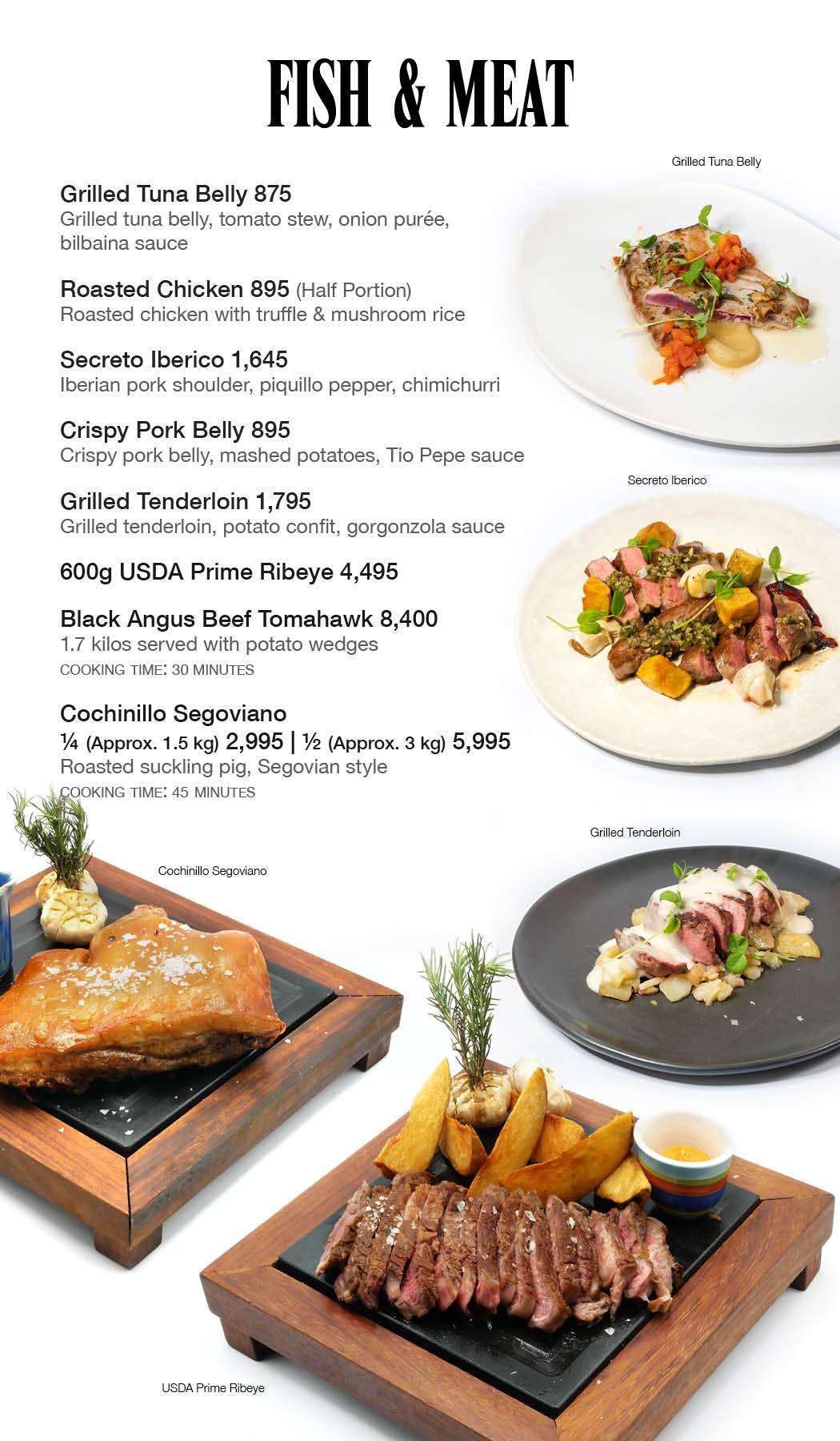 Menu at Las Flores restaurant, Makati, Salcedo Village