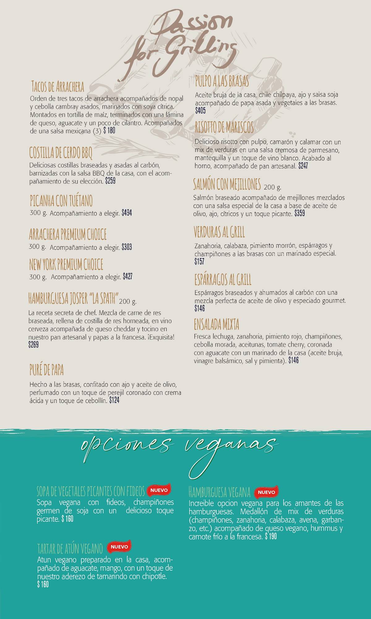 Carta del restaurante Las Hijas del la Tostada 5ta Av. y calle 2, Playa ...