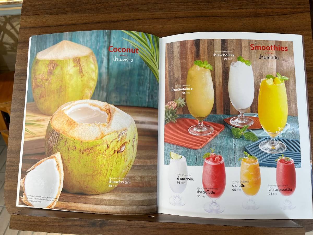 Menu at lay lao - Silom restaurant, Bangkok, 56 Si Lom