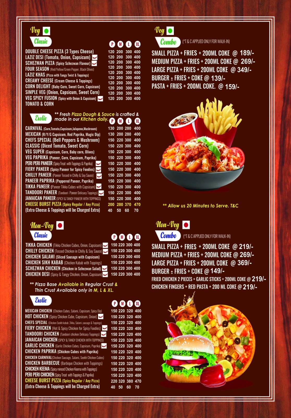Menu at Laziz Pizza, Madhubani, Madhubani