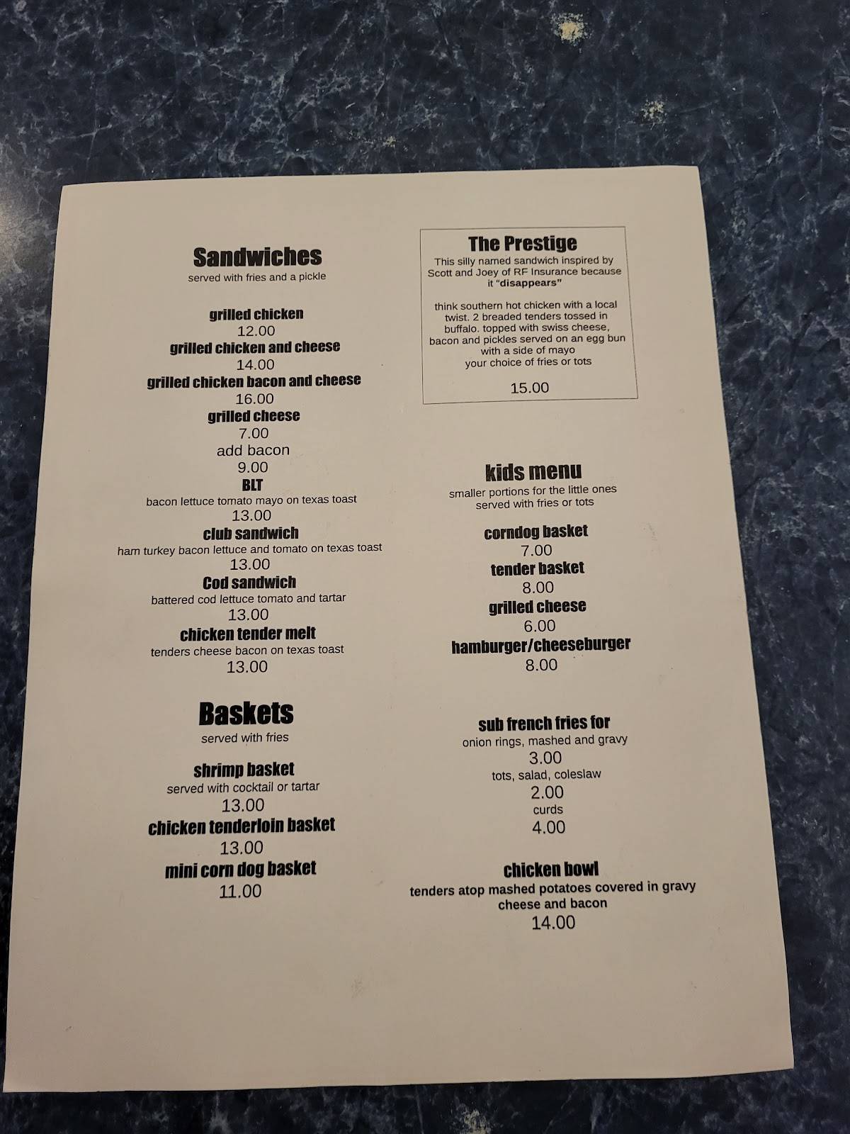 Menu at Lazy River pub & bar, River Falls
