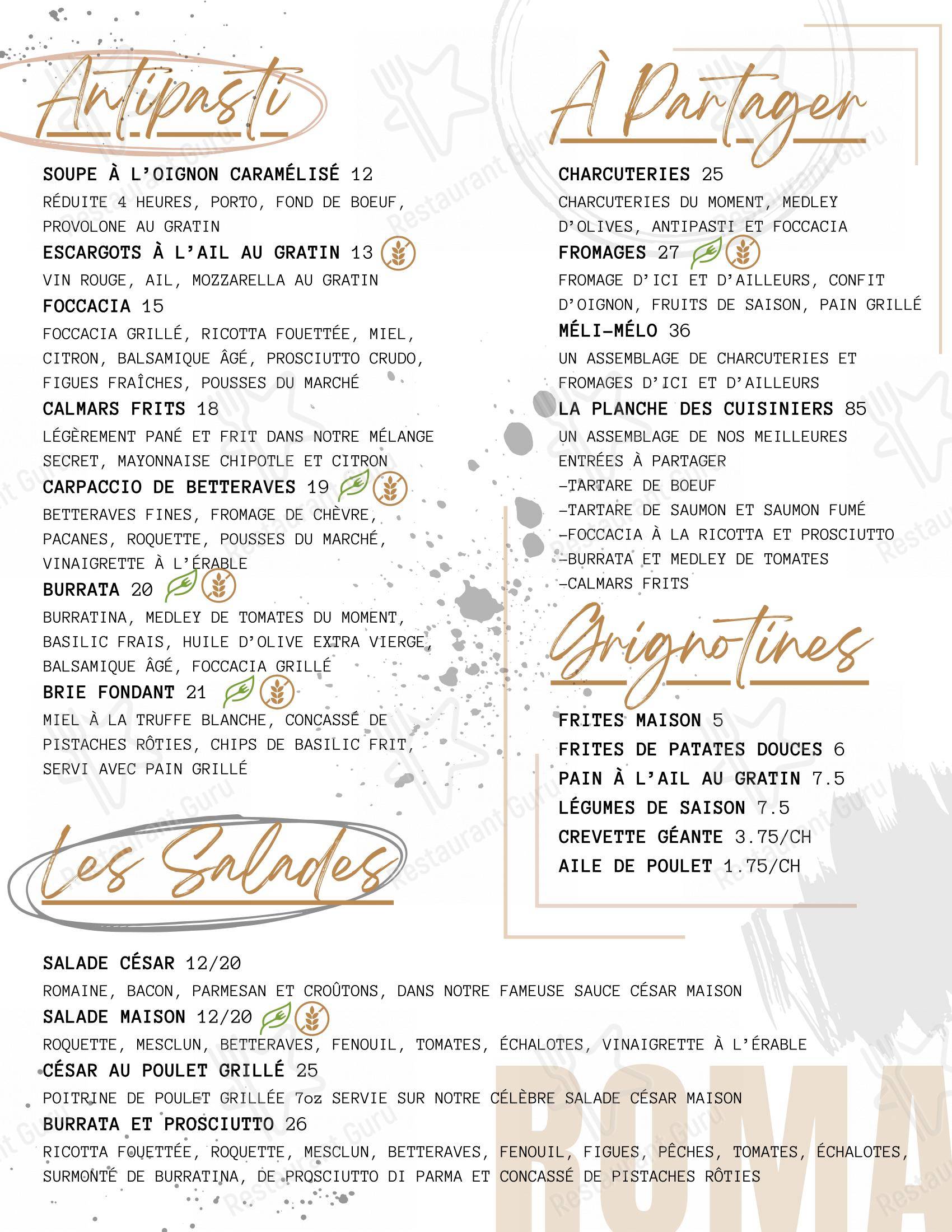 Menu au Restaurant Le Four De Saint-Eustache, Saint-Eustache