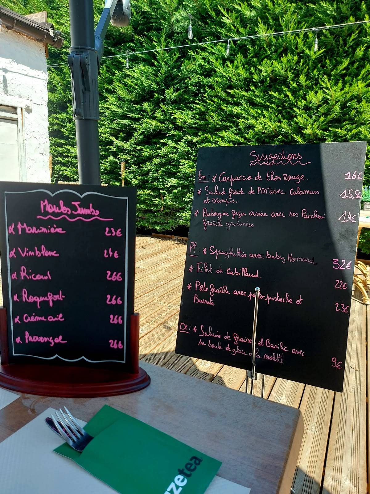 Menu au Le Grillardin restaurant, Frameries