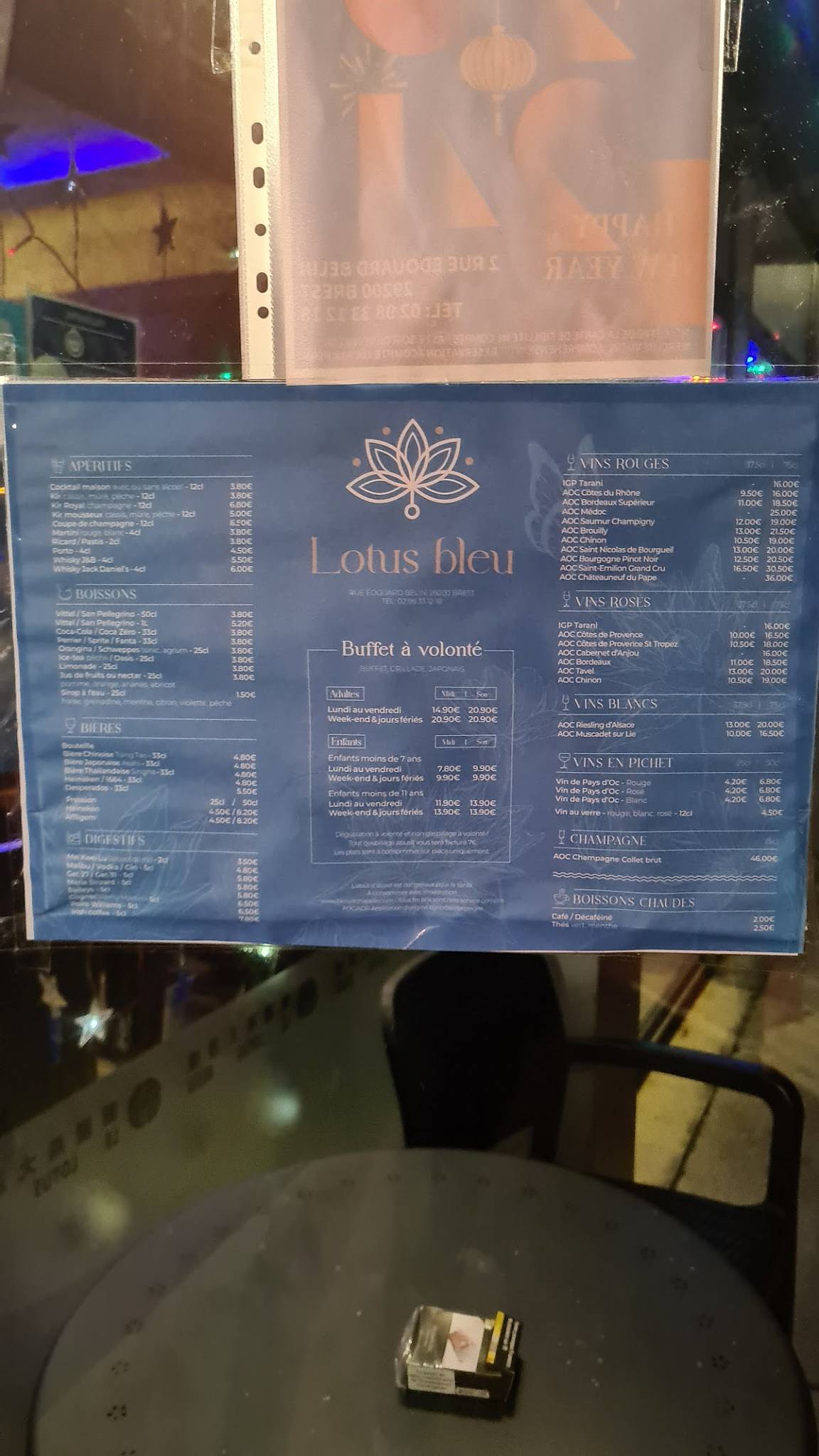 Menu au Le Lotus Bleu - Buffet à Volonté & Wok restaurant, Brest