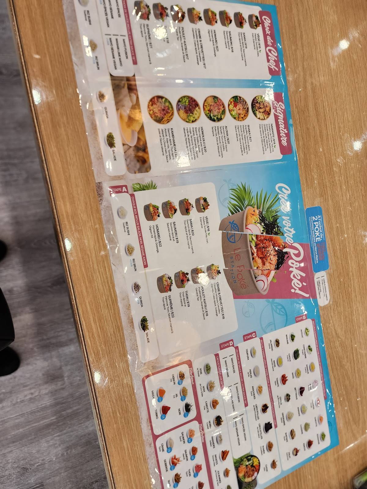 Menu au Le Poké Station Mascouche restaurant, Mascouche