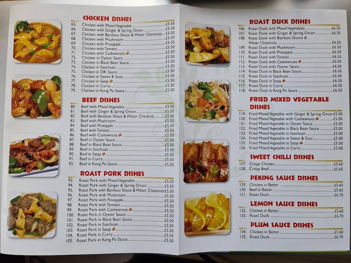 Menu at Jumbo Express fast food, Leeds